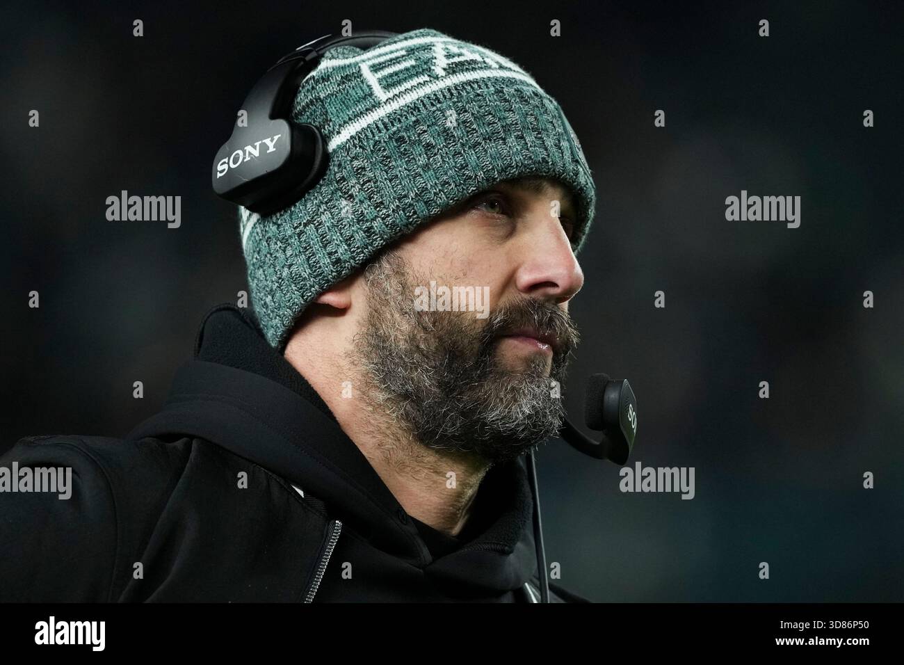 Philadelphia Eagles head coach Nick Sirianni stands on the sidelines ...