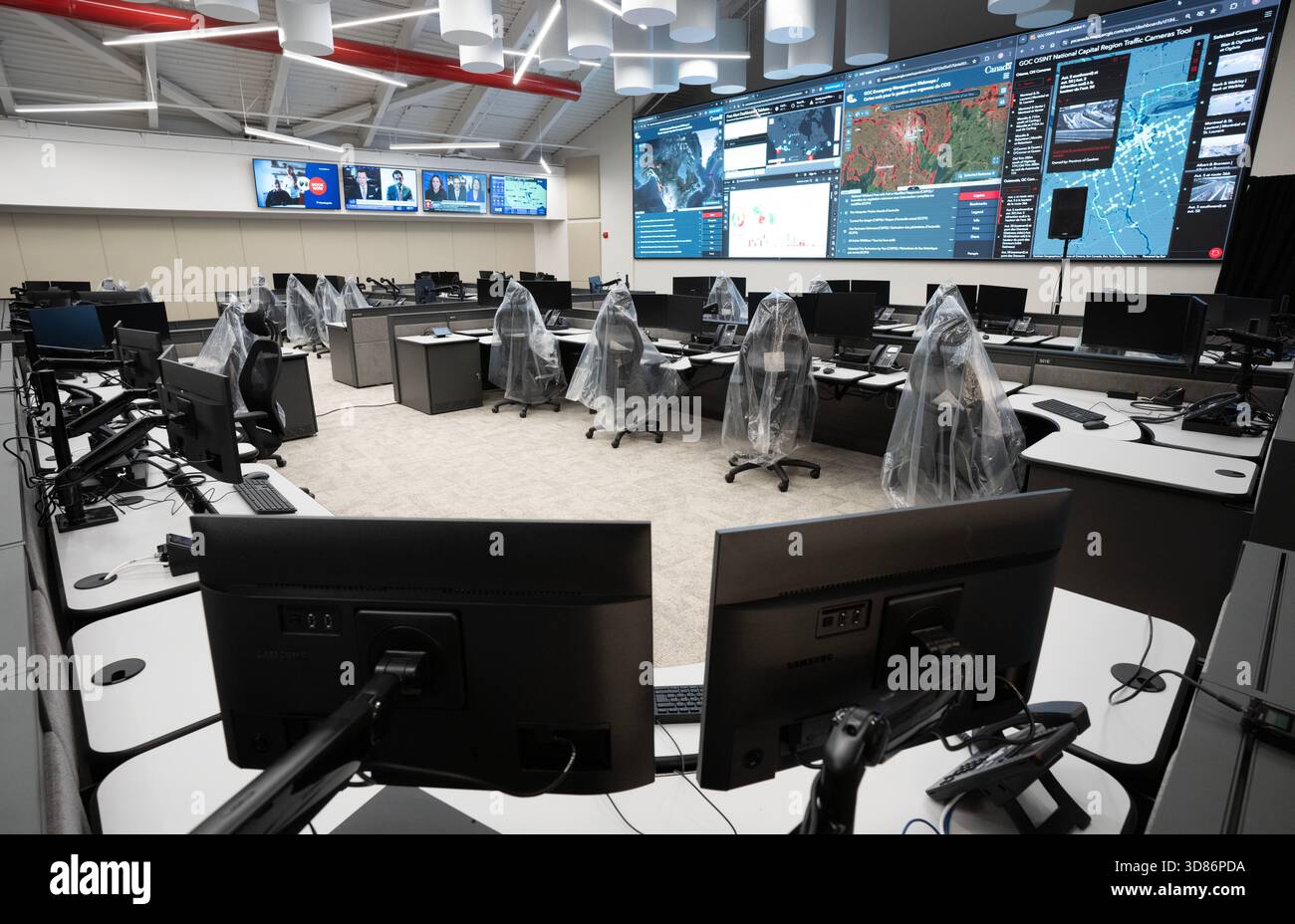 The main operations room is seen during a media tour at the new ...