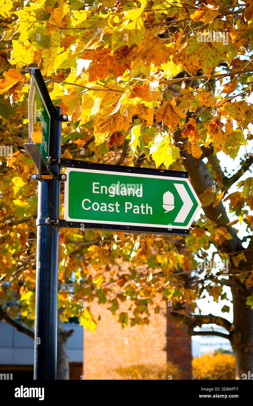 England Coastal Path route alongside Chatham Historic Dockyard and ...
