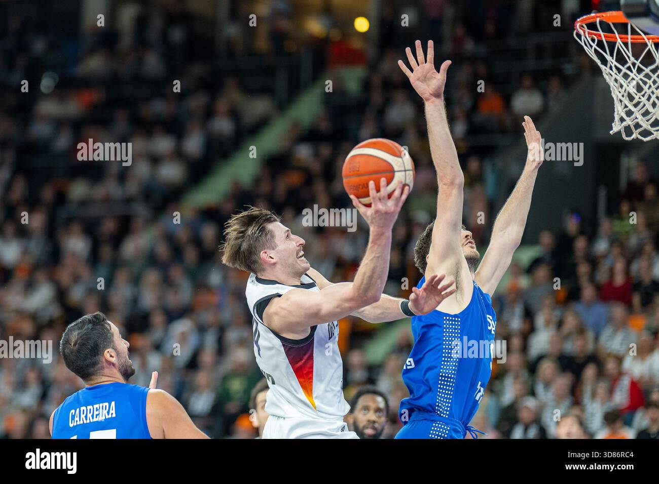 David Kramer (Germany, #44), GER, Germany vs. Israel, FIBA, Basketball ...