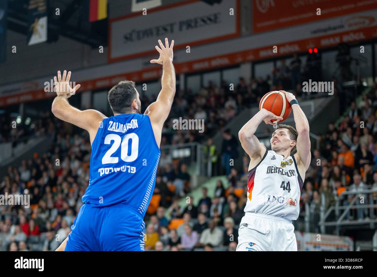 David Kramer (Germany, #44), GER, Germany vs. Israel, FIBA, Basketball ...