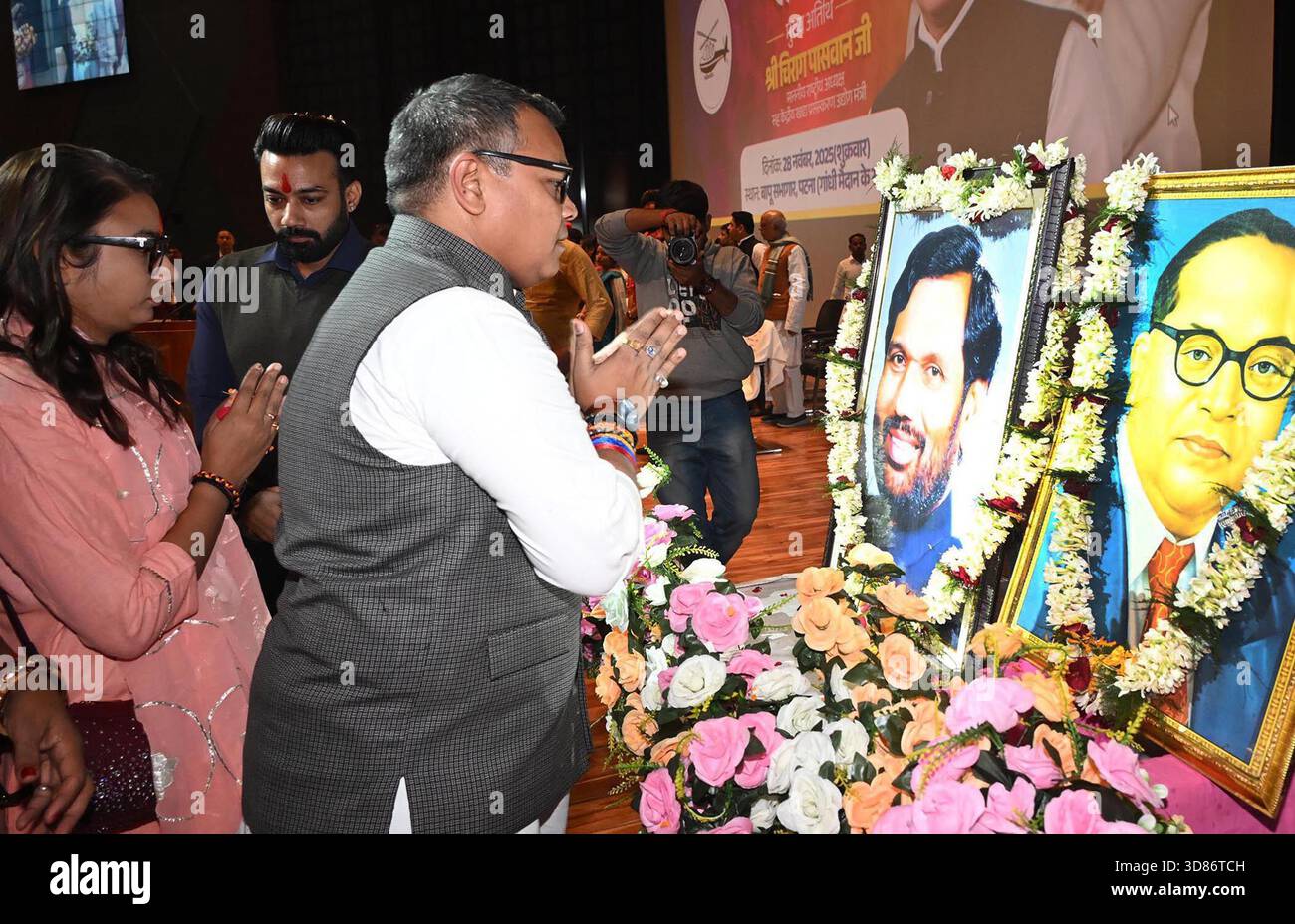 PATNA, INDIA - NOVEMBER 28: Lok Janshakti Party (Ramvilas) party MP ...