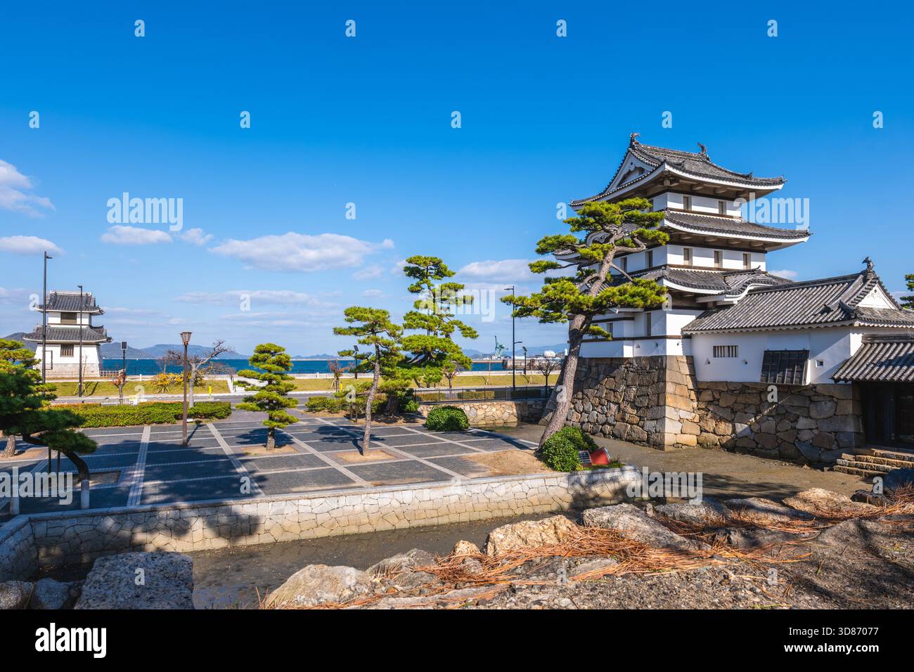 Scenery of Takamatsu Castle Park located in Takamatsu City, Kagawa ...