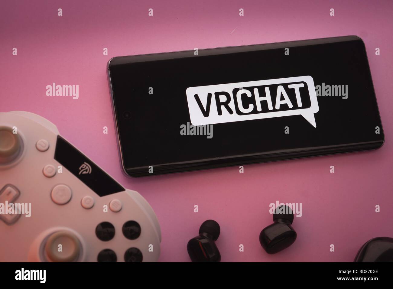 Dhaka, Bangladesh- 22 Mar 2025: Smartphone with VRChat logo, game ...