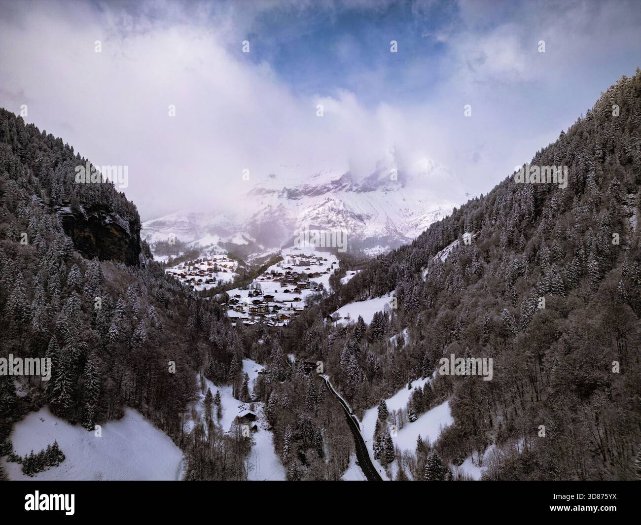Winter frosted mountain in drone hi-res stock photography and images ...