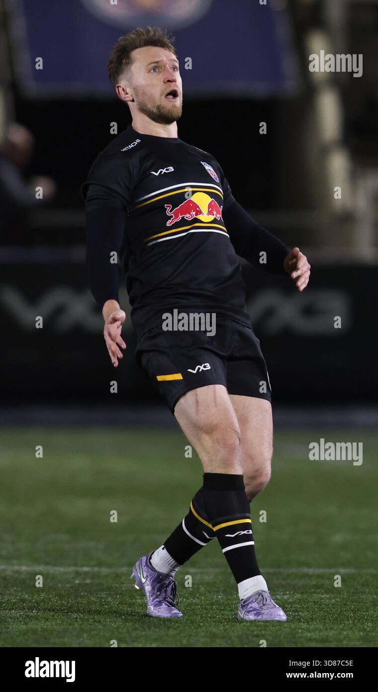 Brett Connon, Of Newcastle Red Bulls during the Gallagher Prem Rugby ...