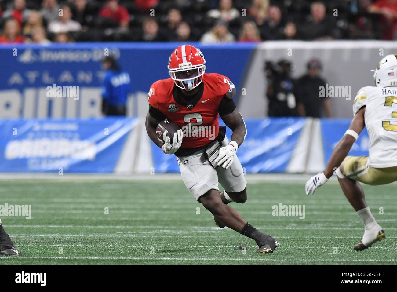ATLANTA, GA - NOVEMBER 28: Running back Josh McCray #2 of the Georgia ...