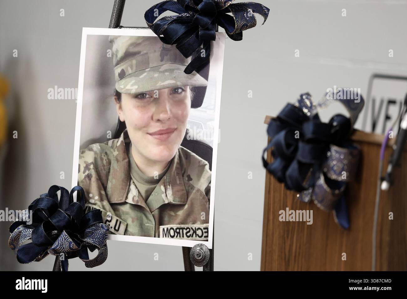 A picture of National Guard member Specialist Sarah Beckstrom, one of ...