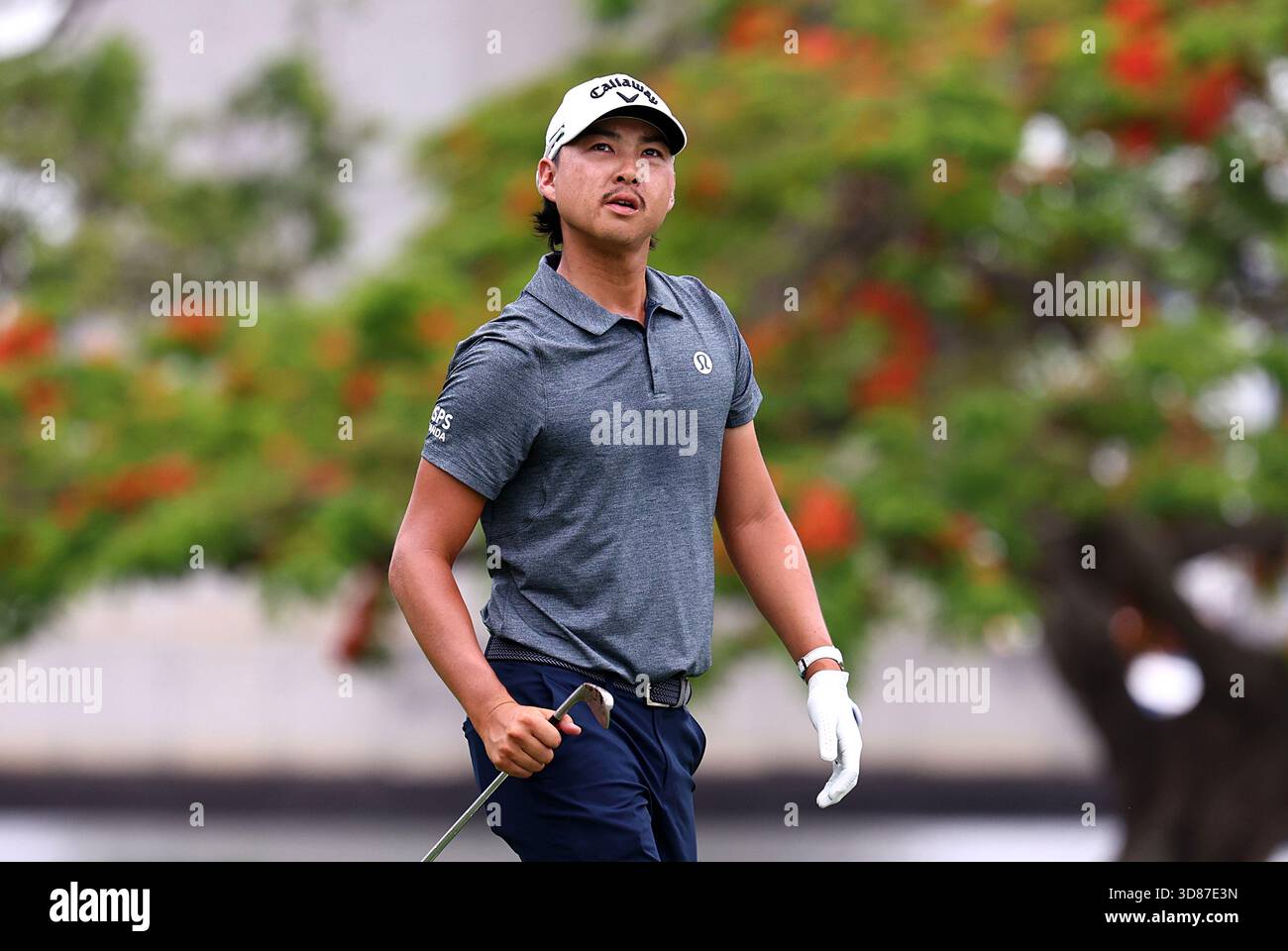 Australia's Min Woo Lee on the 5th hole during Round 3 of the ...
