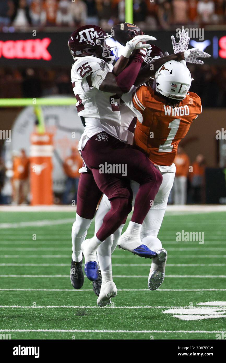 AUSTIN, TX - NOVEMBER 28: Cornerback Dezz Ricks #2 of the Texas A&M ...