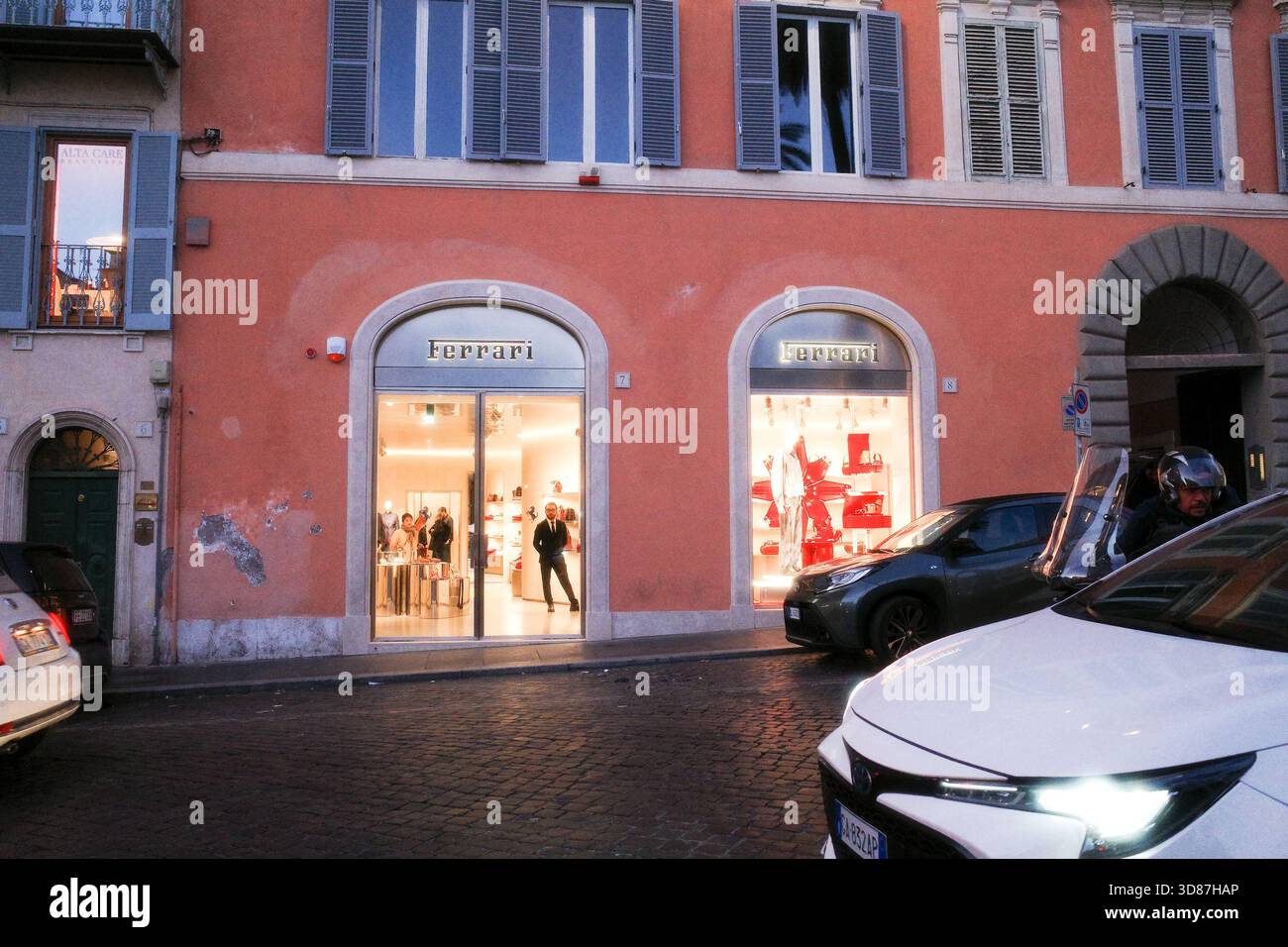 Ferrari storefront in Rome, Italy on November 28, 2025. (Photo by Efren ...