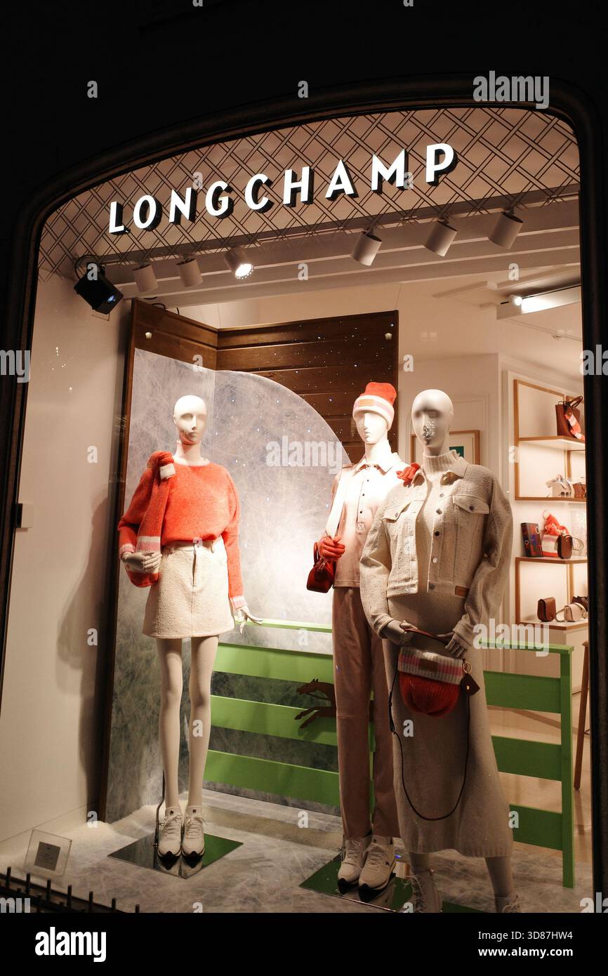 Longchamp storefront and signage in Rome, Italy on November 28, 2025 ...