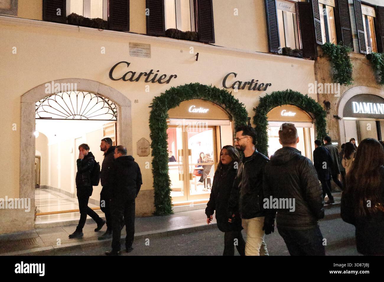Cartier storefront and signage in Rome, Italy on November 28, 2025 ...