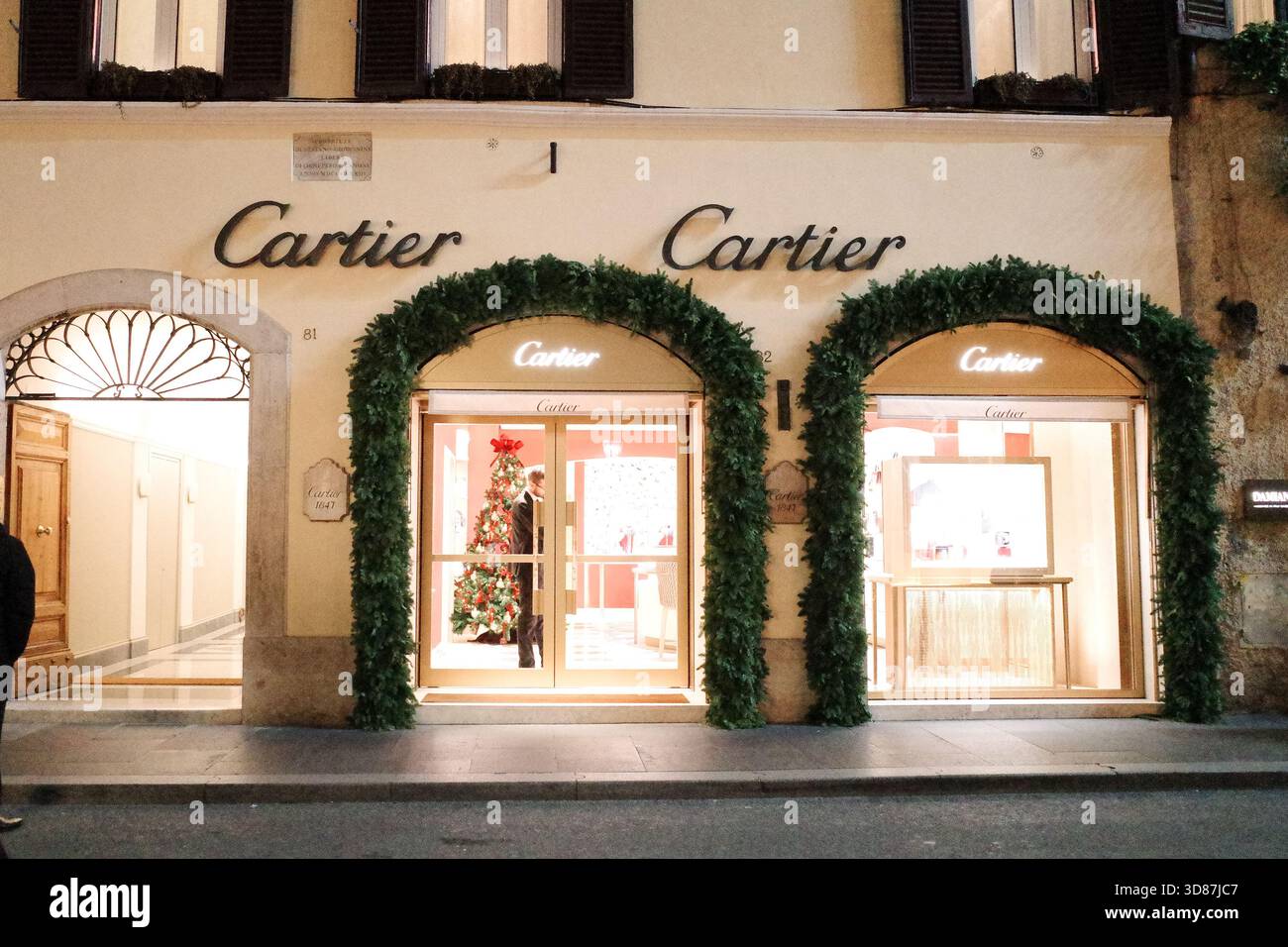 Cartier storefront and signage in Rome, Italy on November 28, 2025 ...