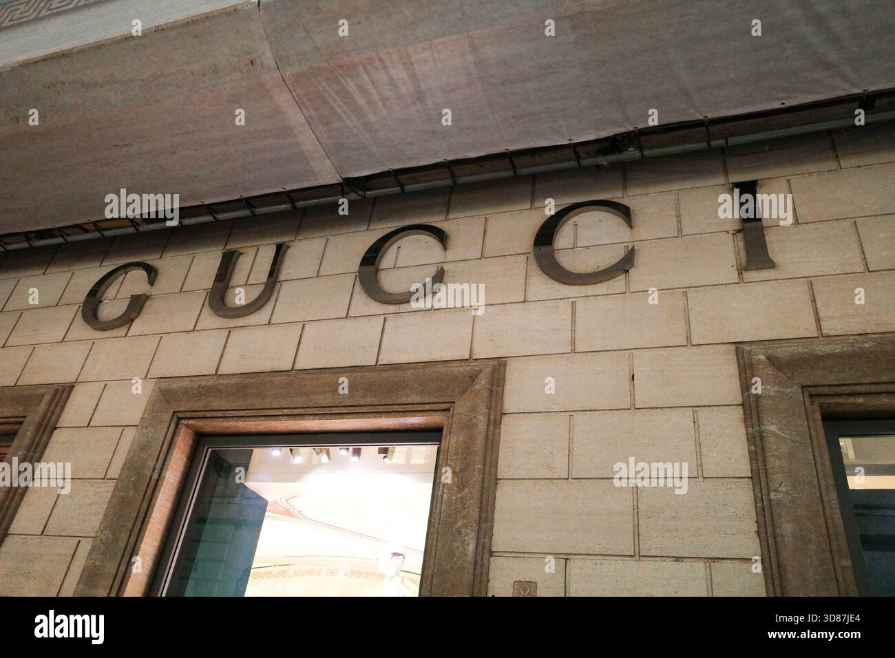 Gucci storefront and signage in Rome, Italy on November 28, 2025 ...