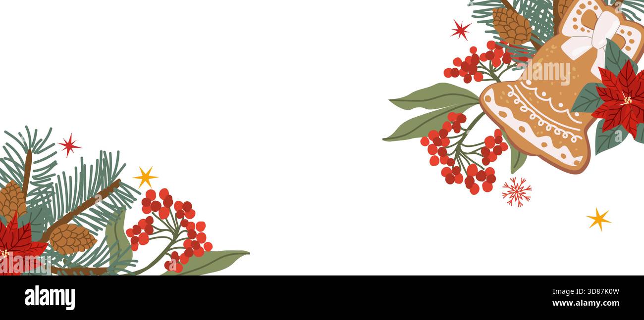 Watercolor bell christmas new Stock Vector Images - Alamy