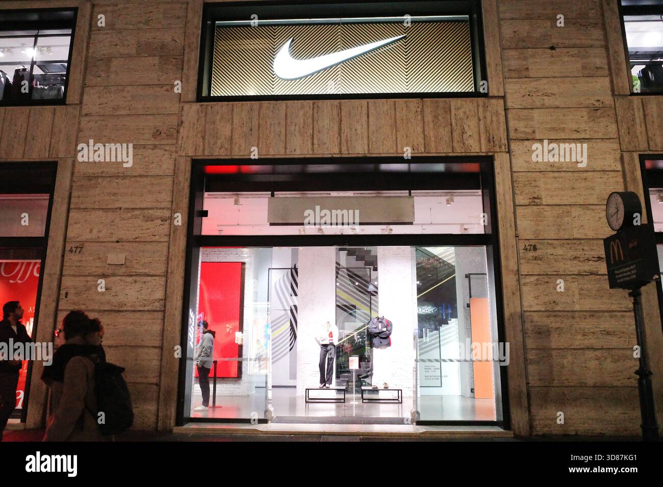 Nike storefront and signage in Rome, Italy on November 28, 2025. (Photo ...