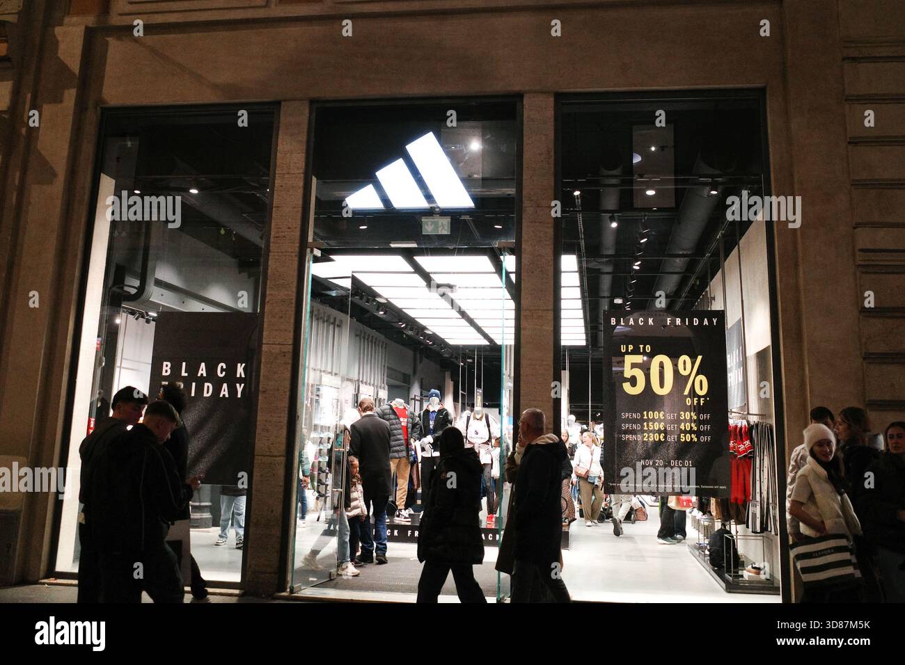 Adidas storefront and signage in Rome, Italy on November 28, 2025 ...