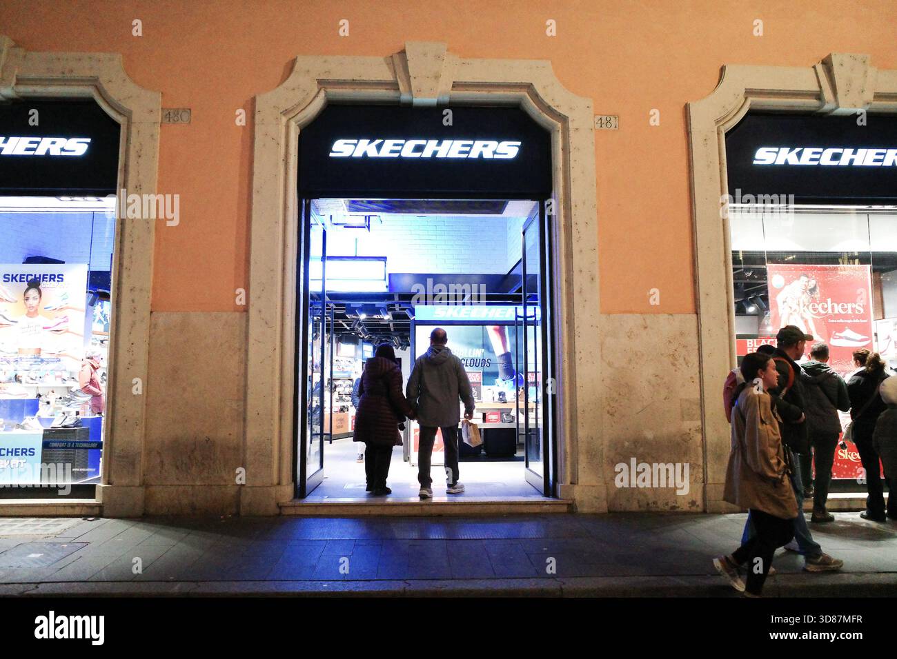 Skechers storefront and signage in Rome, Italy on November 28, 2025 ...