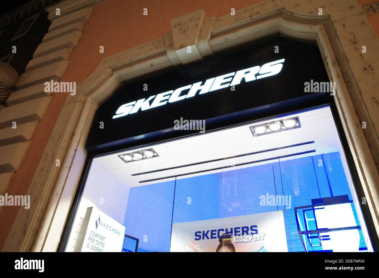 Skechers storefront and signage in Rome, Italy on November 28, 2025 ...