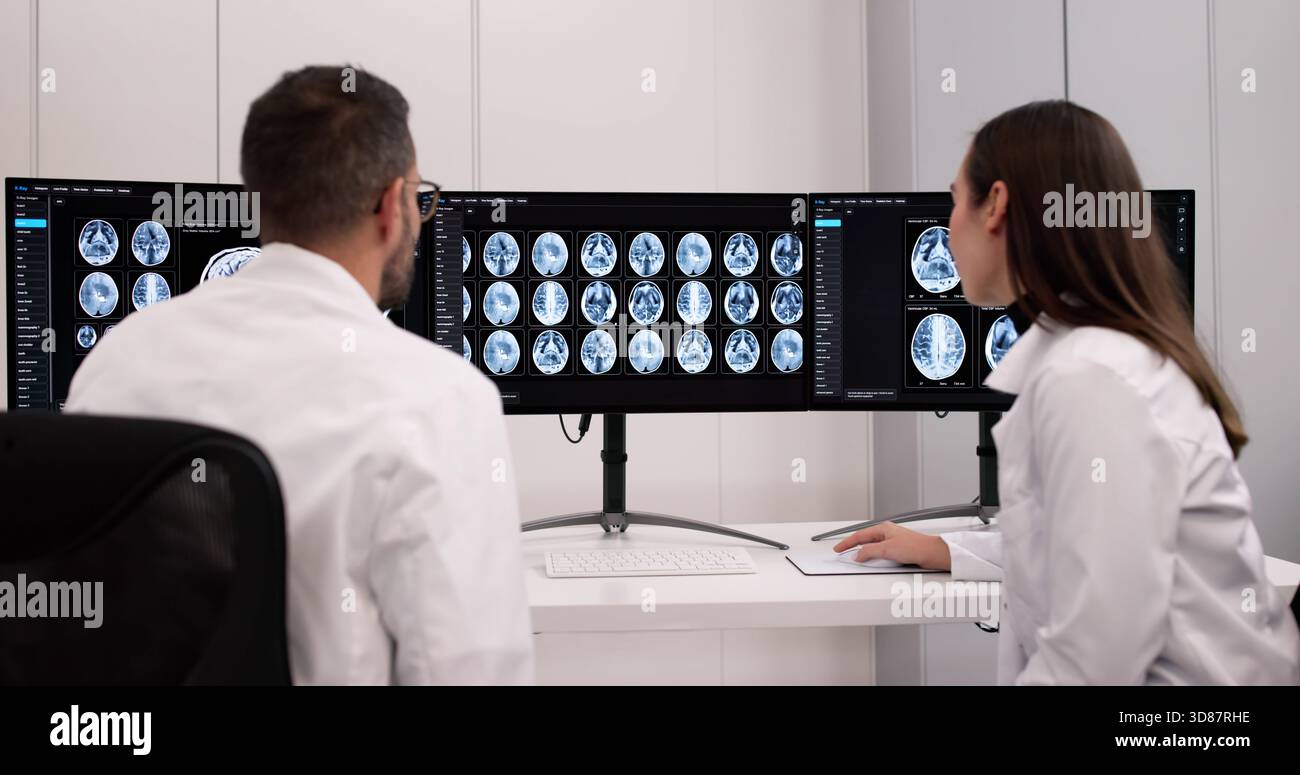Male neurologist monitoring brain hi-res stock photography and images ...