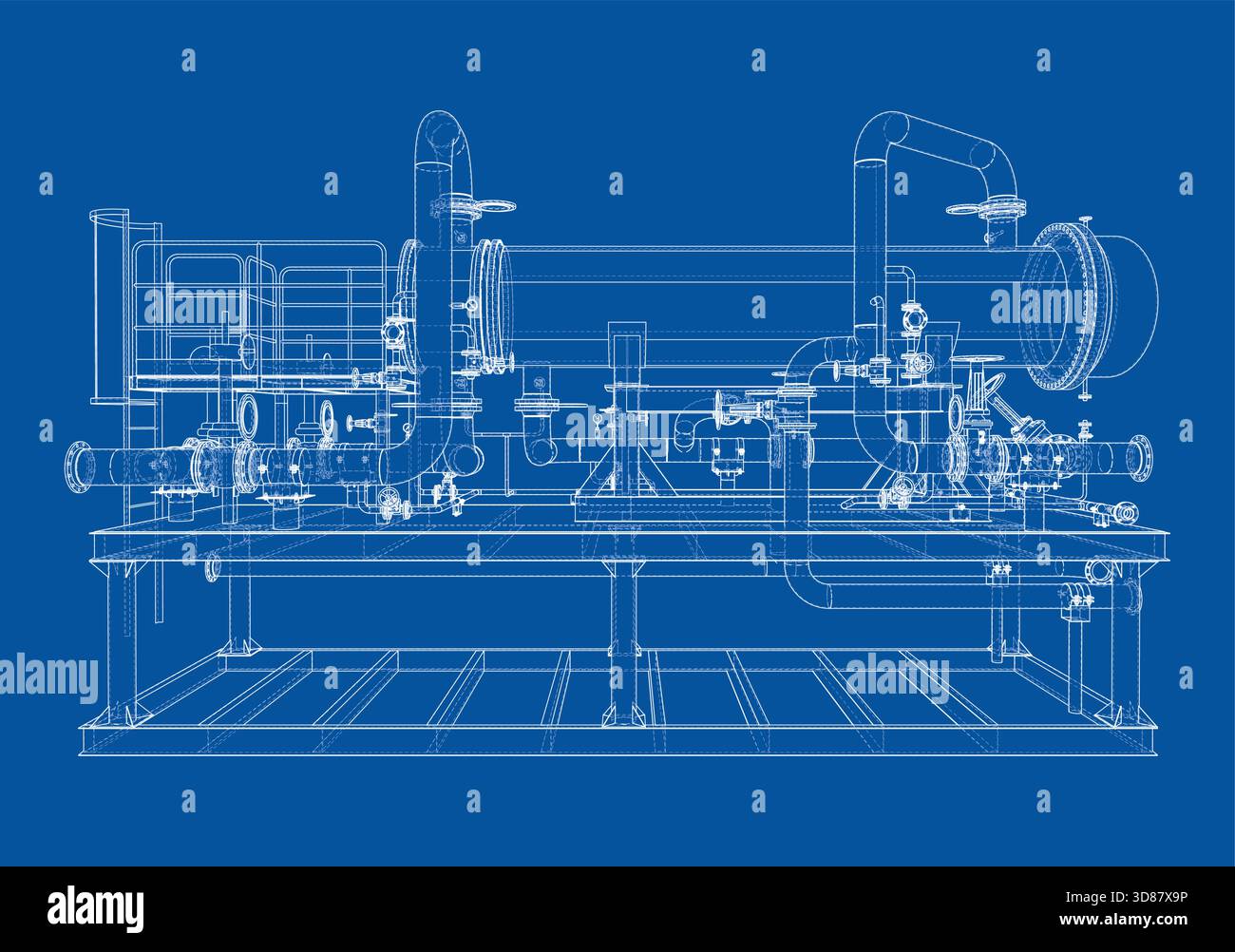 Industrial Blueprint Design. Vector Stock Vector Image & Art - Alamy