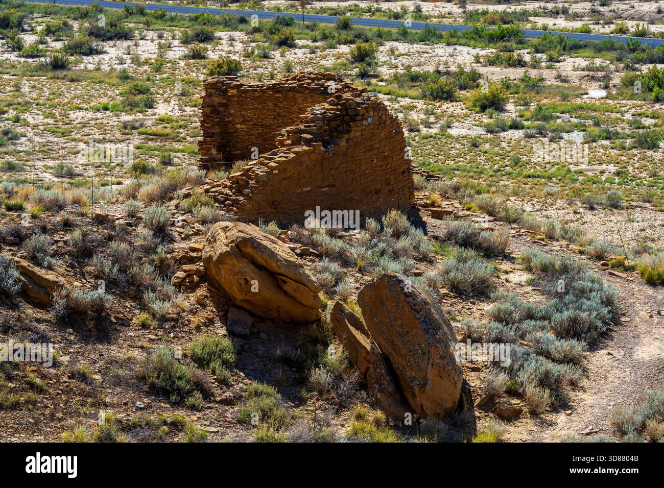Chaco Culture National Park. Una Vida, Chacoan Culture settlement from ...