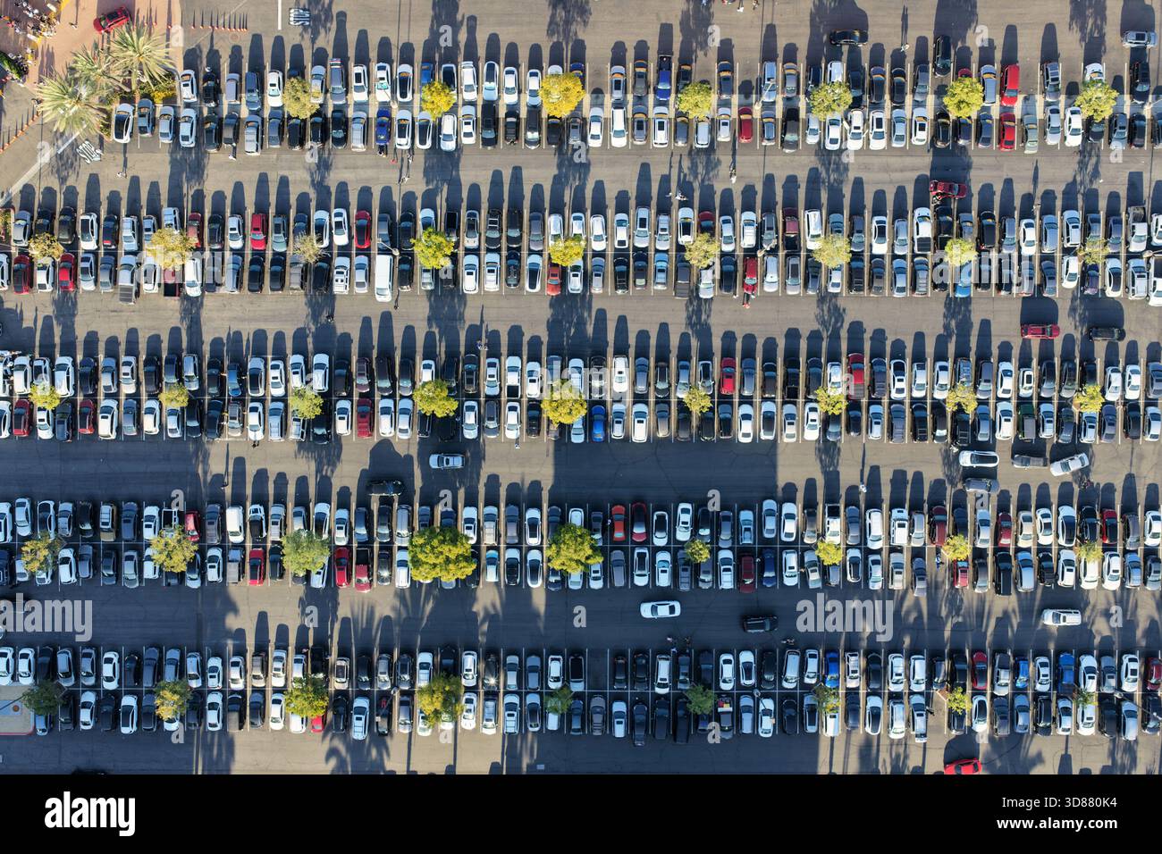 An aerial view of the Citadel Outlets parking lot on Black Friday, Nov ...