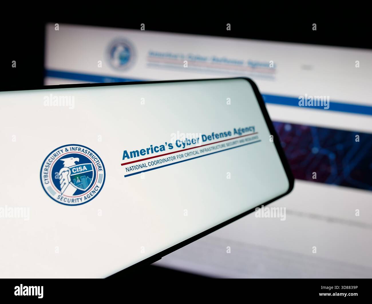 In this photo illustration, a smartphone with the logo of cyber ...