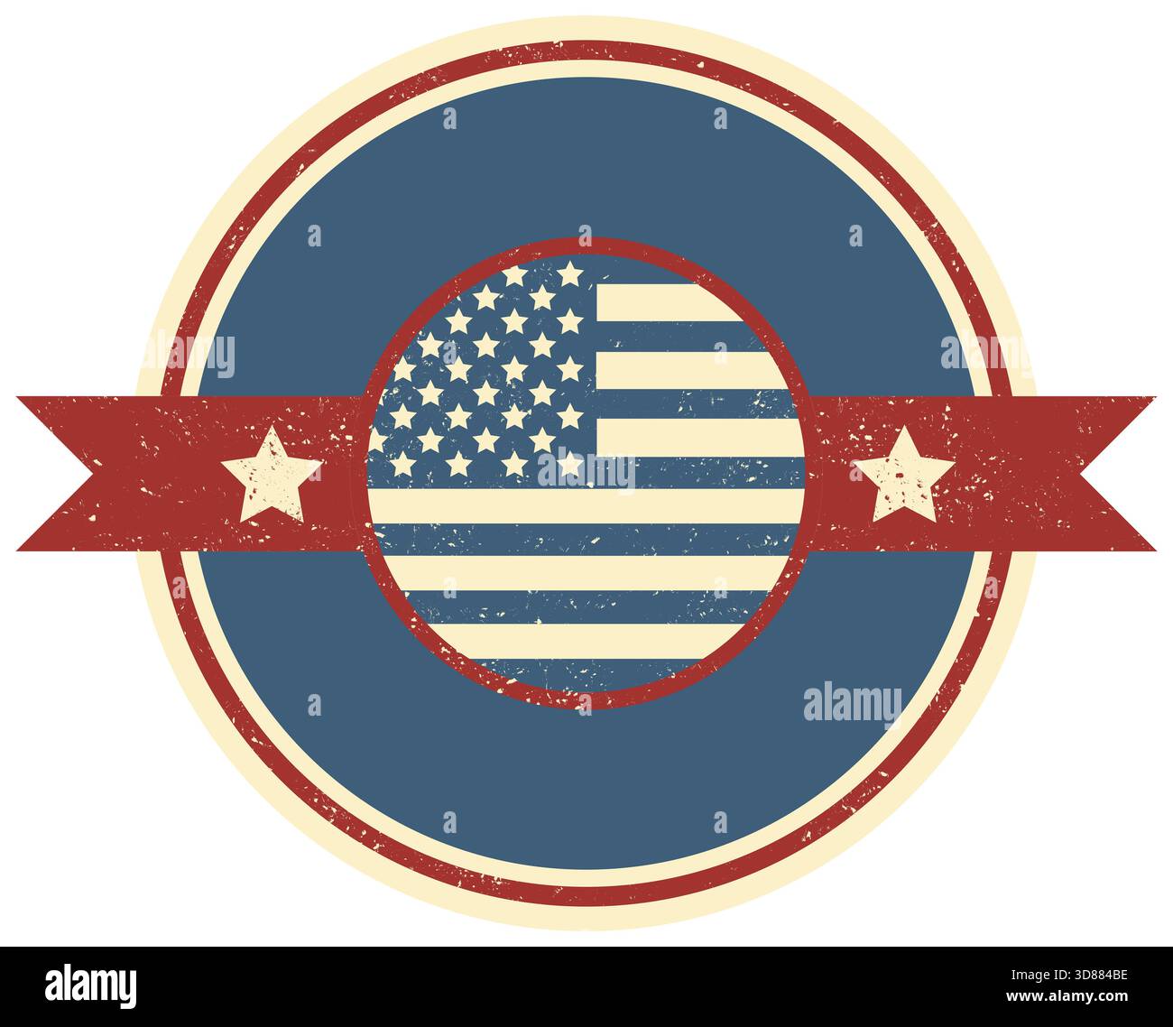 Flag america star logo Cut Out Stock Images & Pictures - Alamy