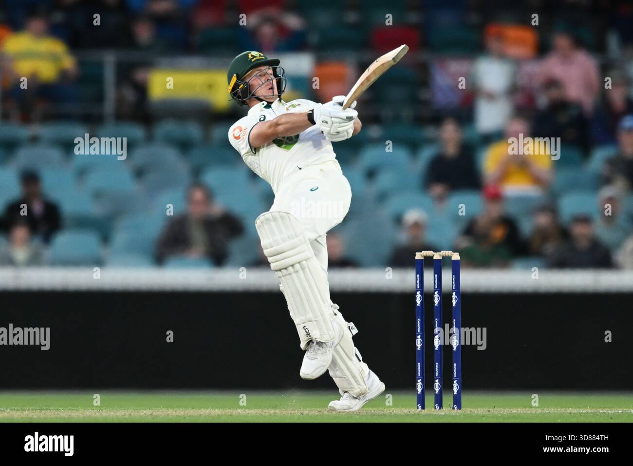 Oliver Peake of PMXI bats during Day 1 of the Prime Minister's XI and ...