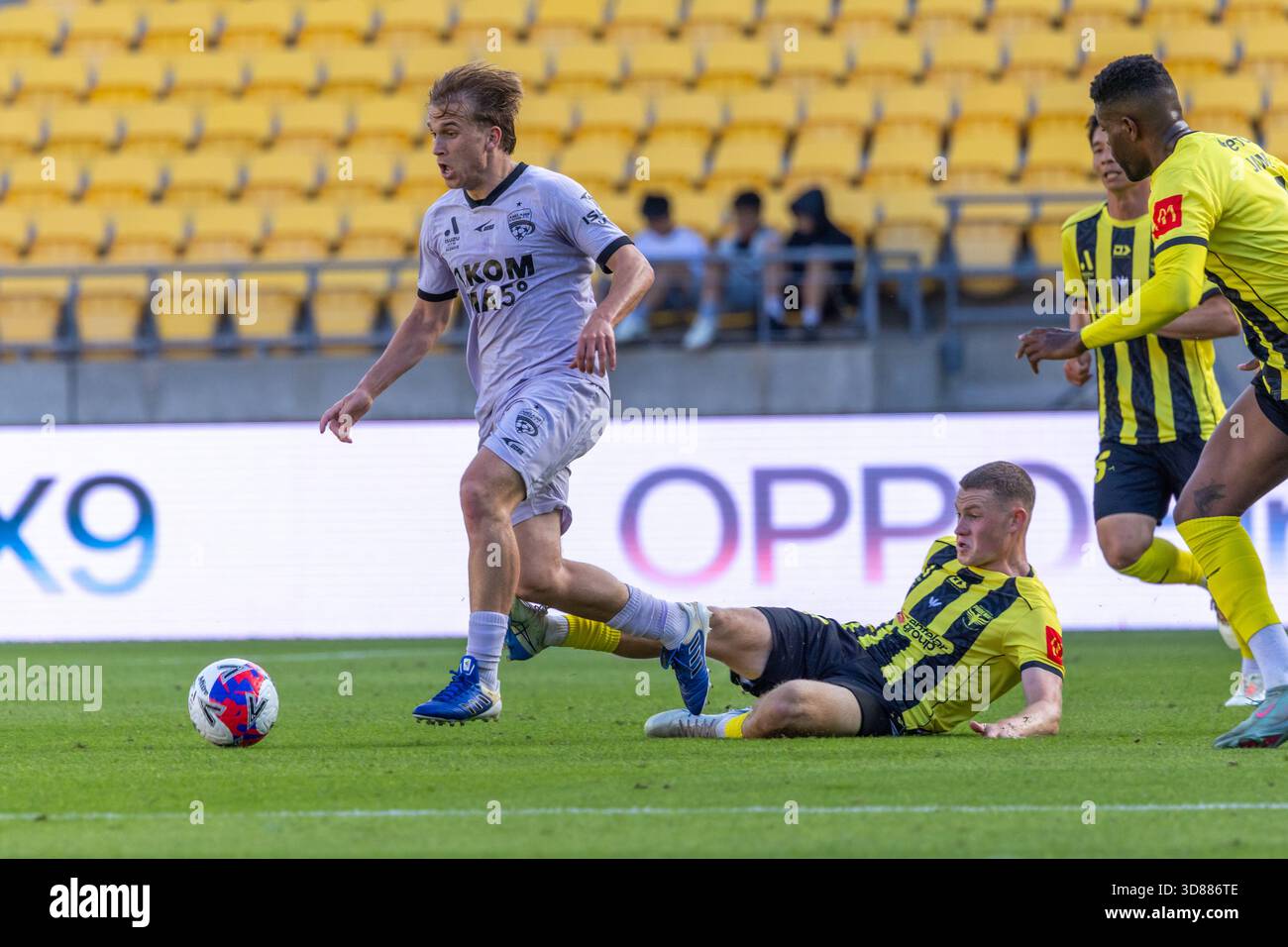 Wellington, New Zealand, 29 November 2025: Adelaide midfielder Jonny ...