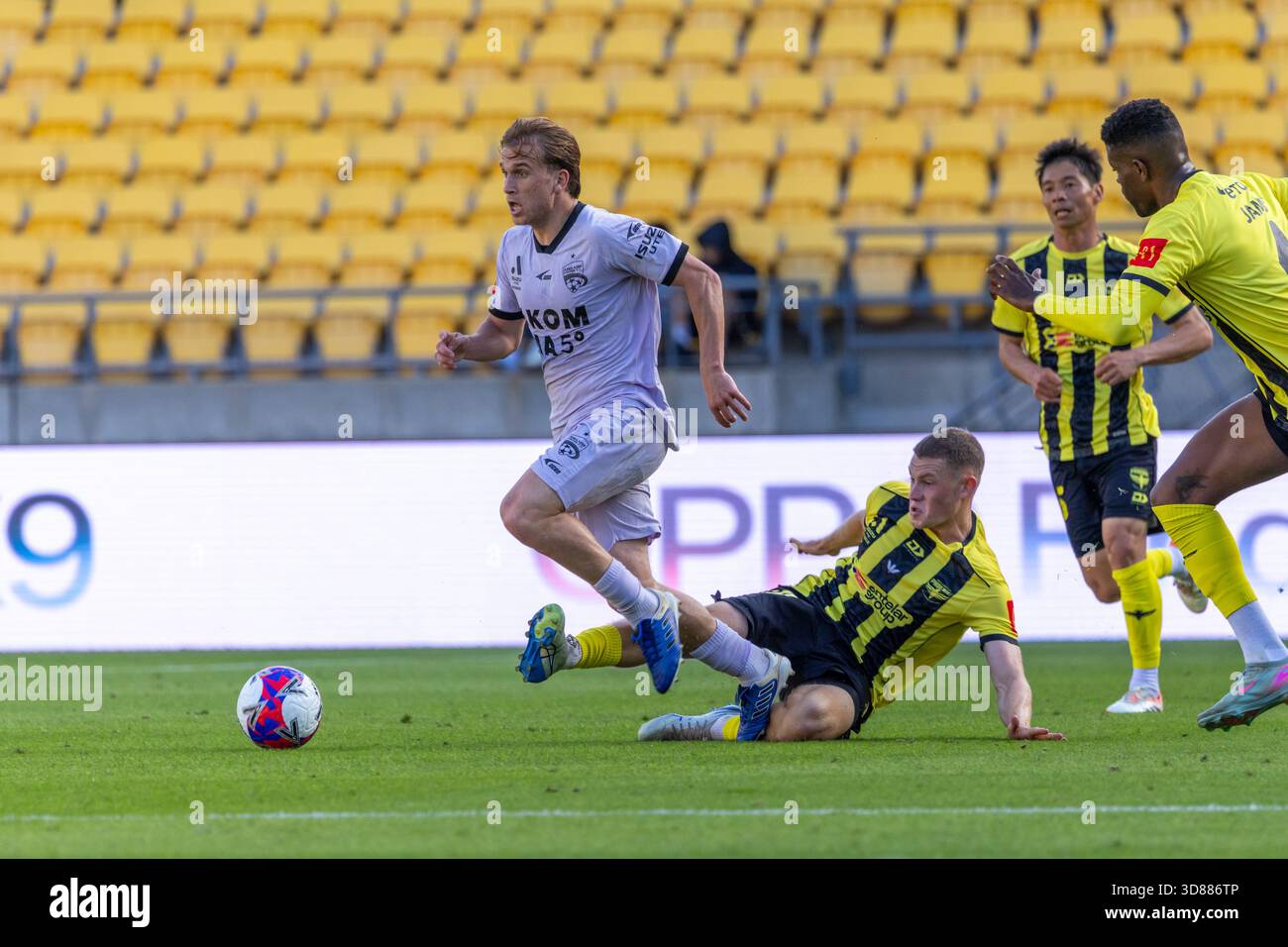 Wellington, New Zealand, 29 November 2025: Adelaide midfielder Jonny ...