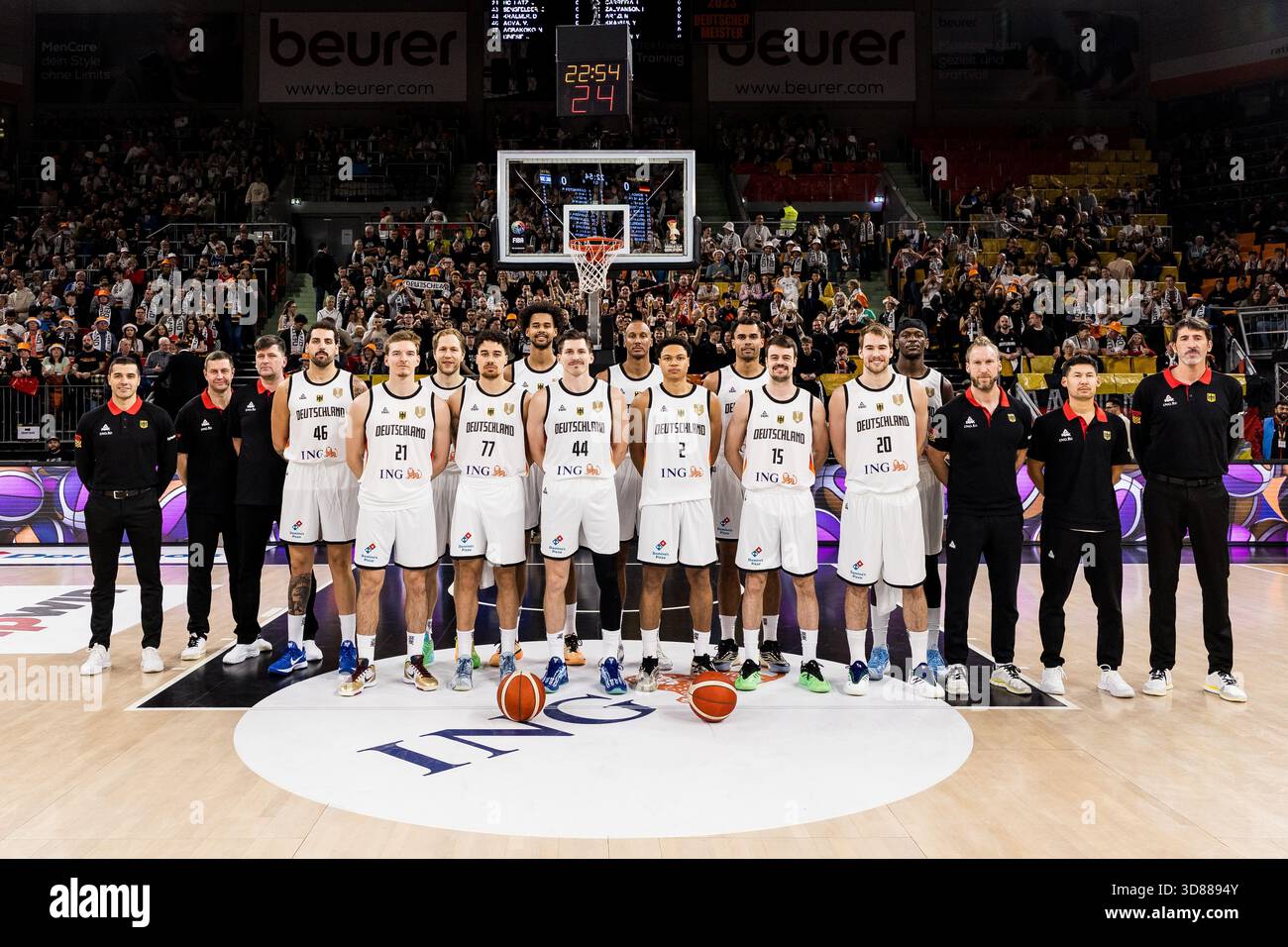NEU-ULM, GERMANY - NOVEMBER 28: The German national team before the ...