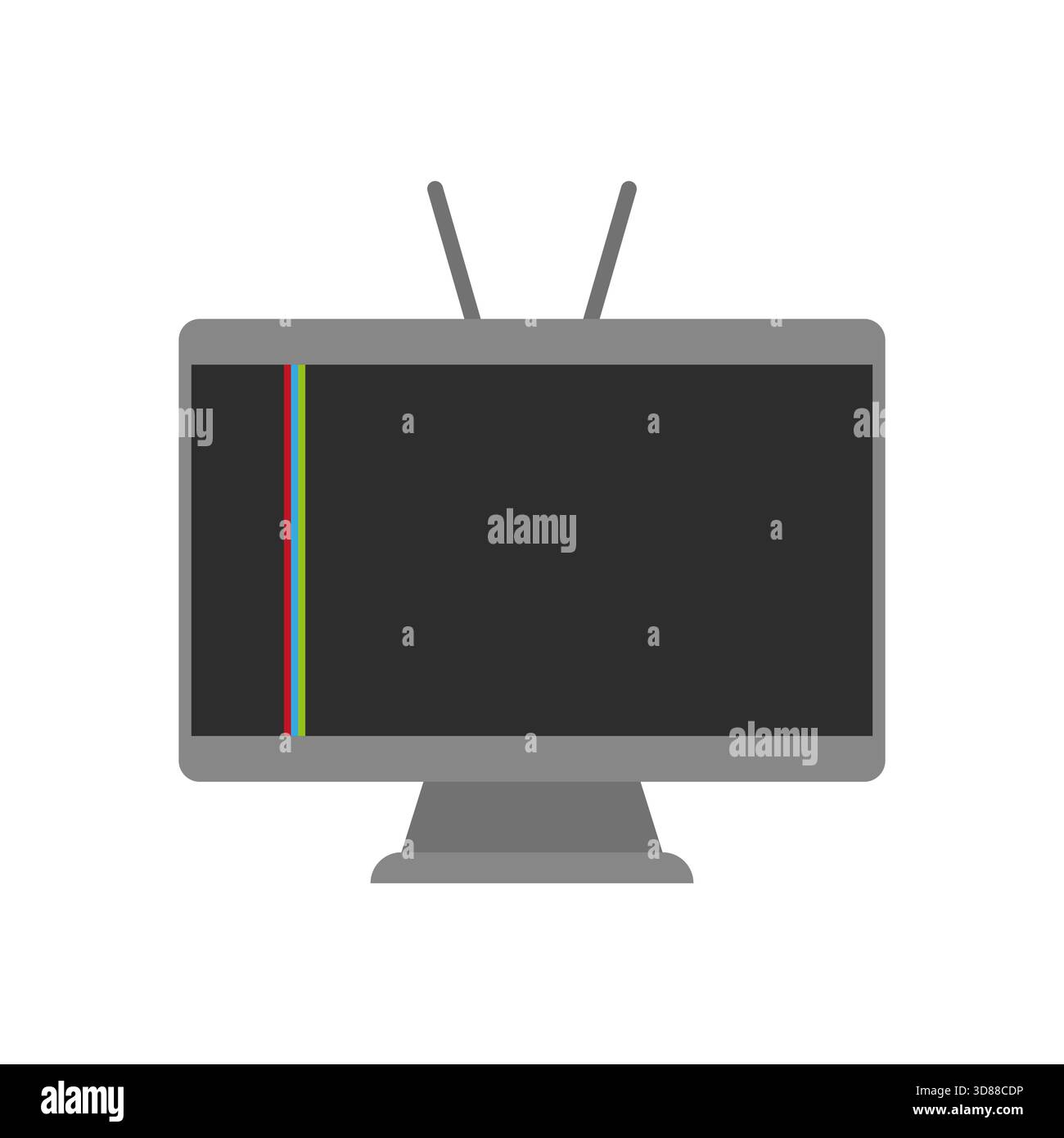 Retro television screen. Old technology Vector. Vintage TV icon object ...