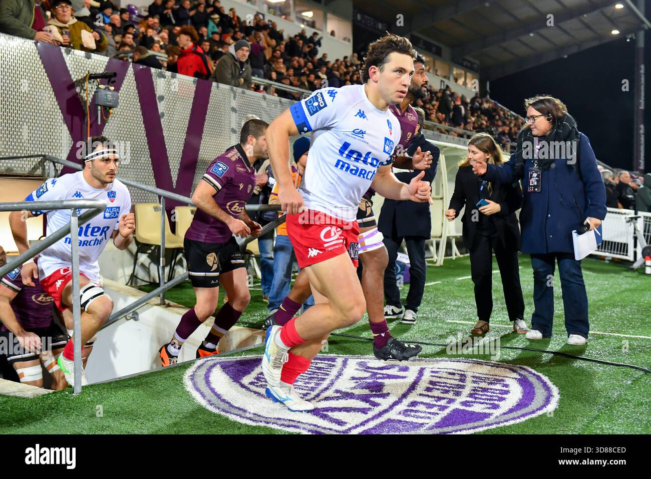 Boris Hadinegoro of Aurillac during the Pro D2 match between Soyaux and ...
