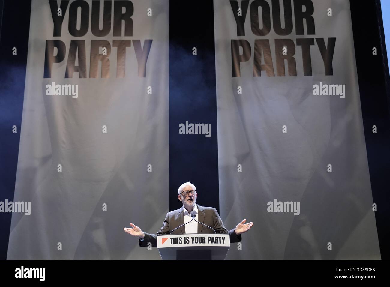 Jeremy Corbyn speaking during the Your Party founding conference at the ...