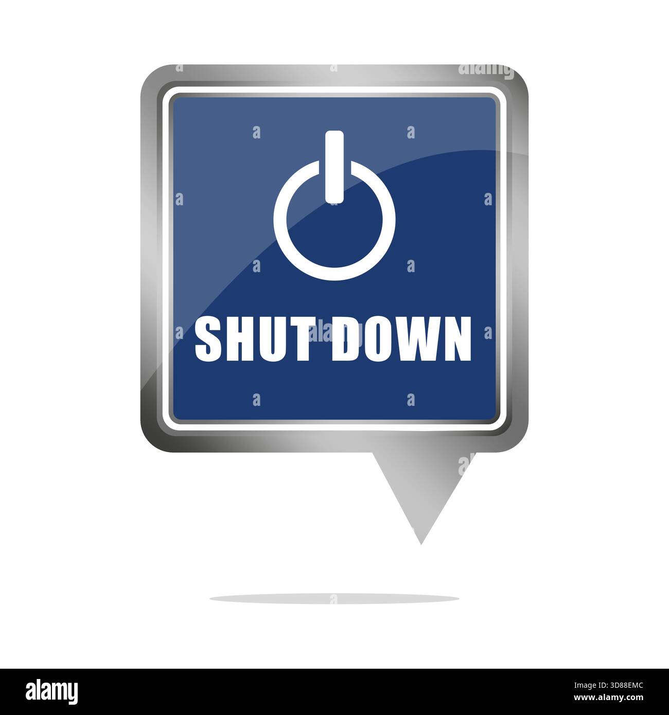 Shut down button. Power off symbol. System close Vector. Restart reboot ...