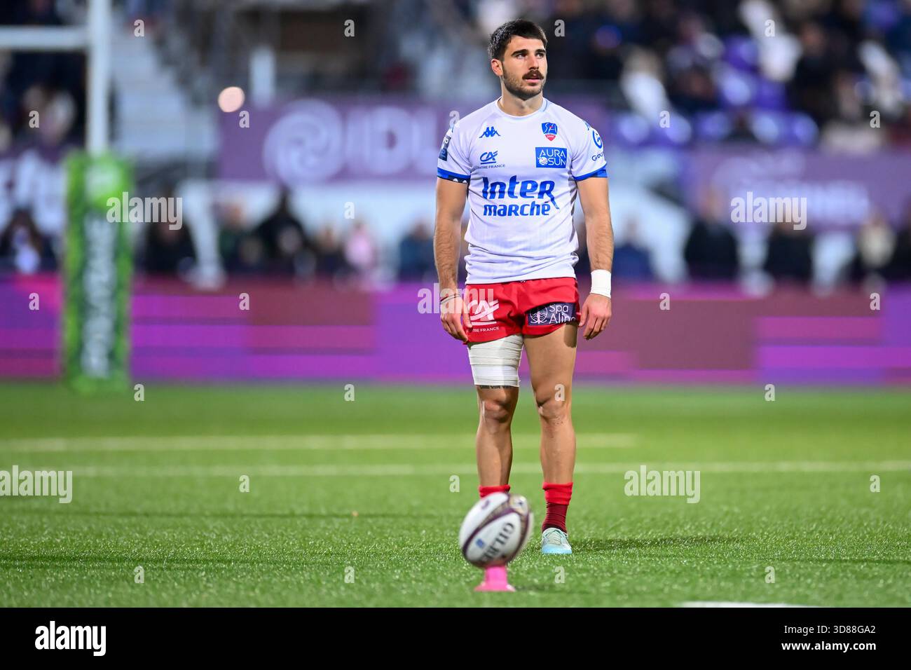 Dachi Papunashvili of Aurillac during the Pro D2 match between Soyaux ...