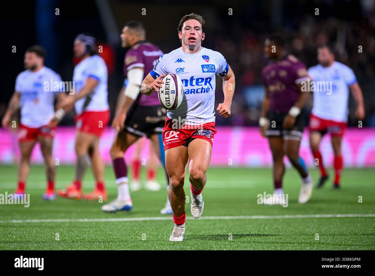 Boris Hadinegoro of Aurillac during the Pro D2 match between Soyaux and ...