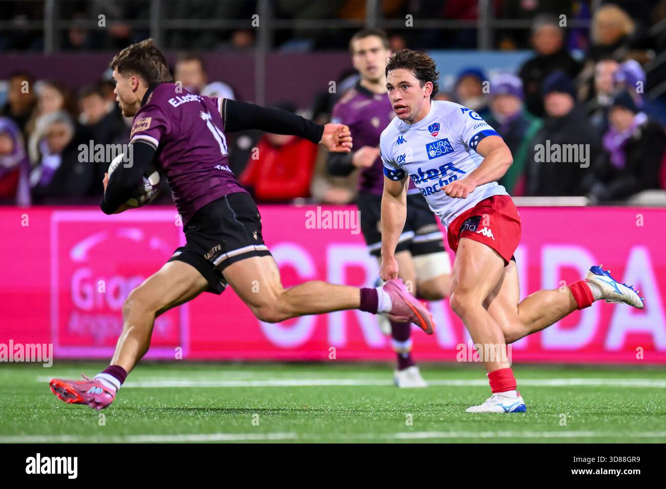 Boris Hadinegoro of Aurillac during the Pro D2 match between Soyaux and ...