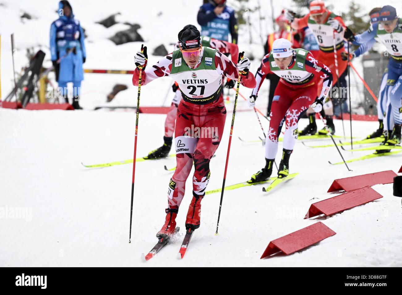 Erik Engel of Austria competes during men's cross country classic ...