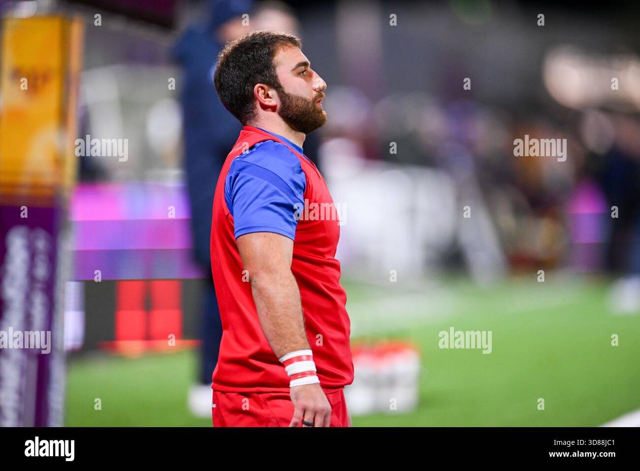 Luka Nioradze of Aurillac during the Pro D2 match between Soyaux and ...