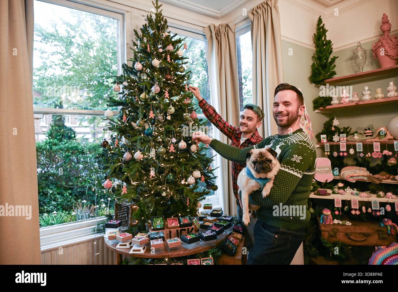 Brighton UK 29th November 2025 - Adam Johnson (known as Adam Ceramic ) on the right from The ...