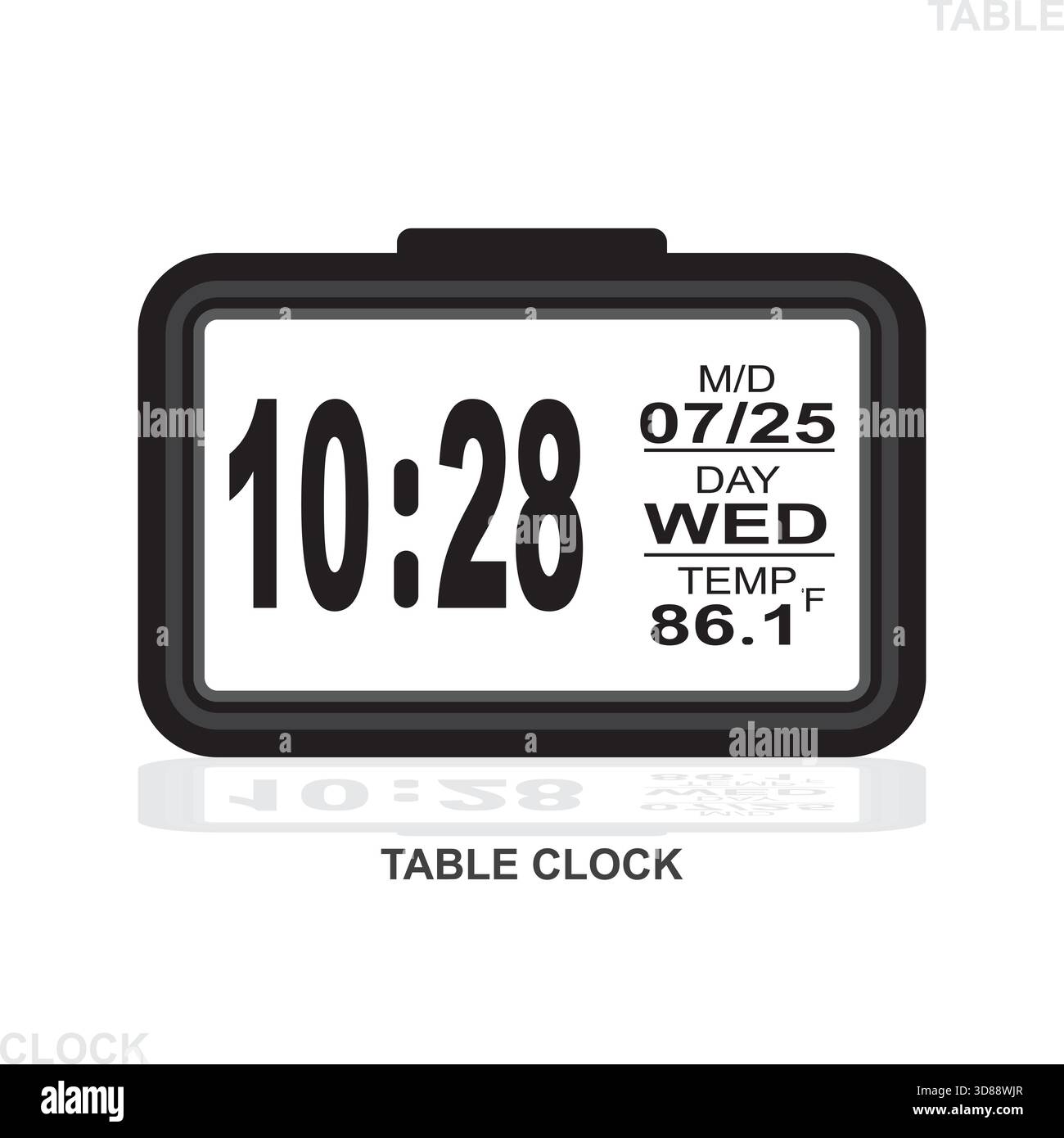 Time and temperature display Stock Vector Images - Alamy