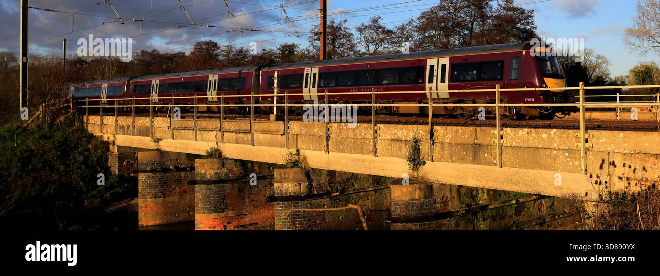 EMR 170423 Turbostar train, East Midlands Trains, East Coast Main Line ...