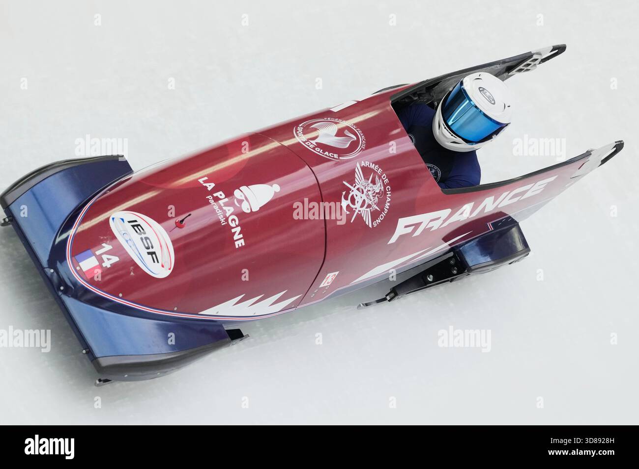 Margot Boch of France speeds down the track during the women's monobob ...