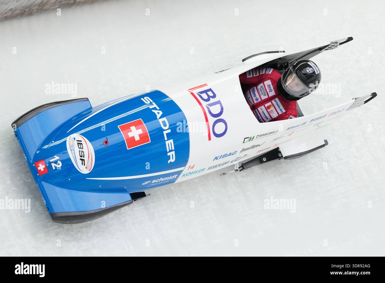 Debora Annen of Switzerland speeds down the track during the women's ...