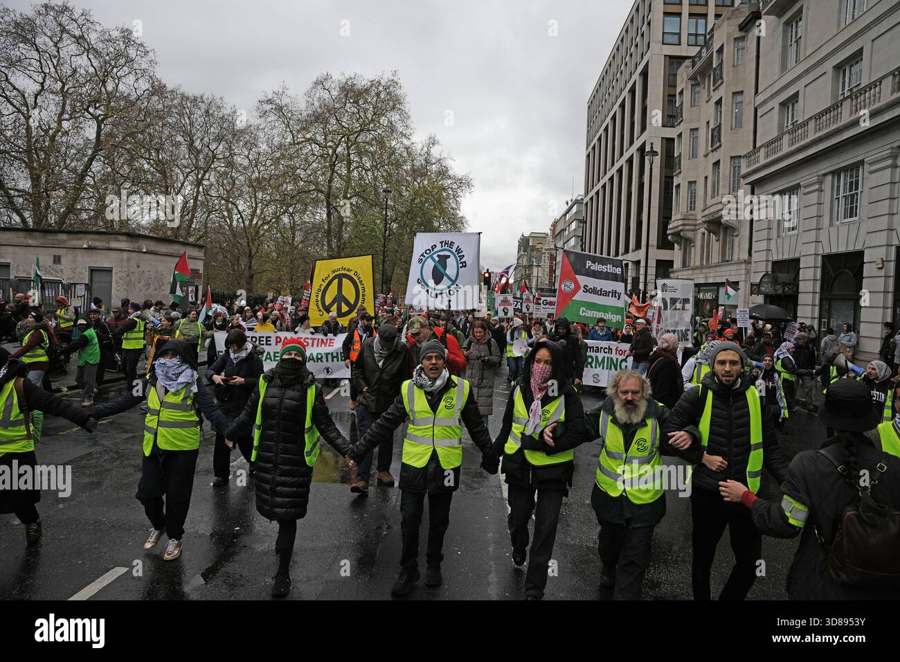 People take part in the National Demonstration for Palestine in central ...