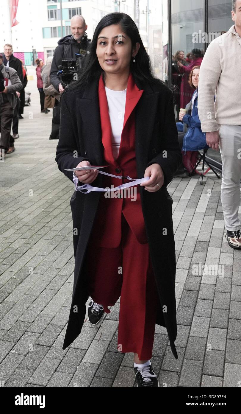 Zarah Sultana during the Your Party founding conference outside the ACC ...